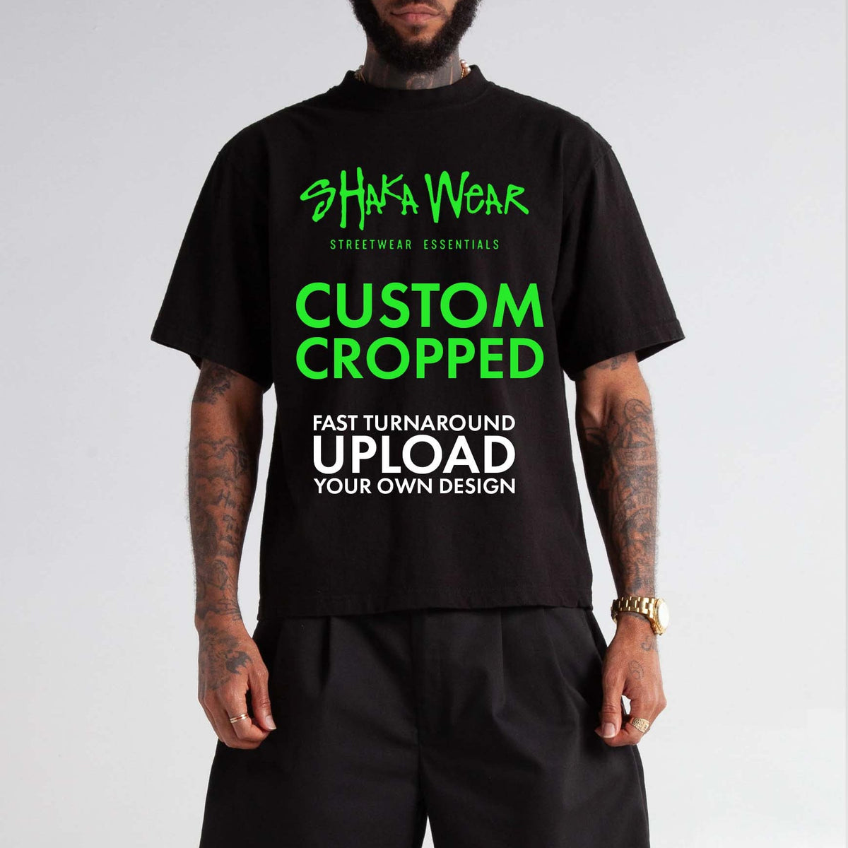 Custom Shaka Wear | 7.5oz Max Heavyweight Cropped Tee – Stonk Shark Co.